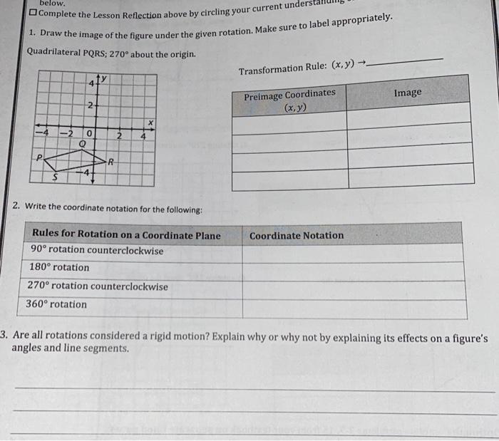 Solved 1. Reflect AABC over the x-axis and rotate 180 | Chegg.com