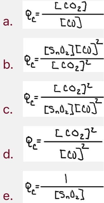 Solved Write the expression for the concentration quotient | Chegg.com