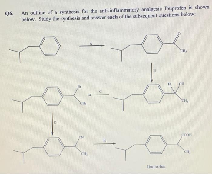 Solved Q6. An outline of a synthesis for the | Chegg.com
