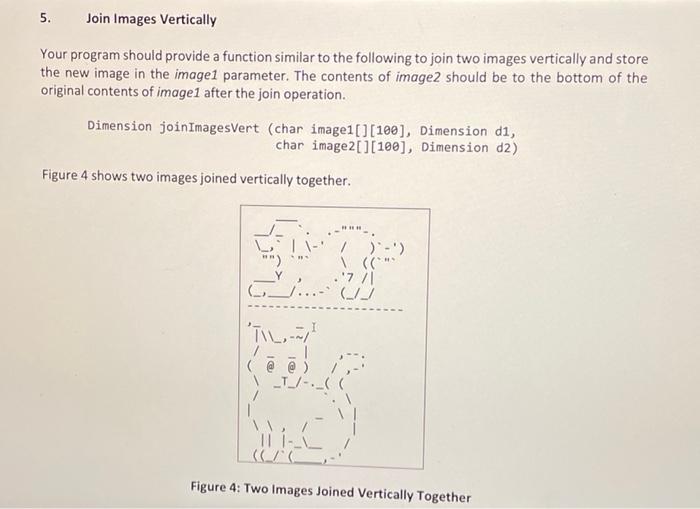 Solved 5. Join Images Horizontally Your program should | Chegg.com