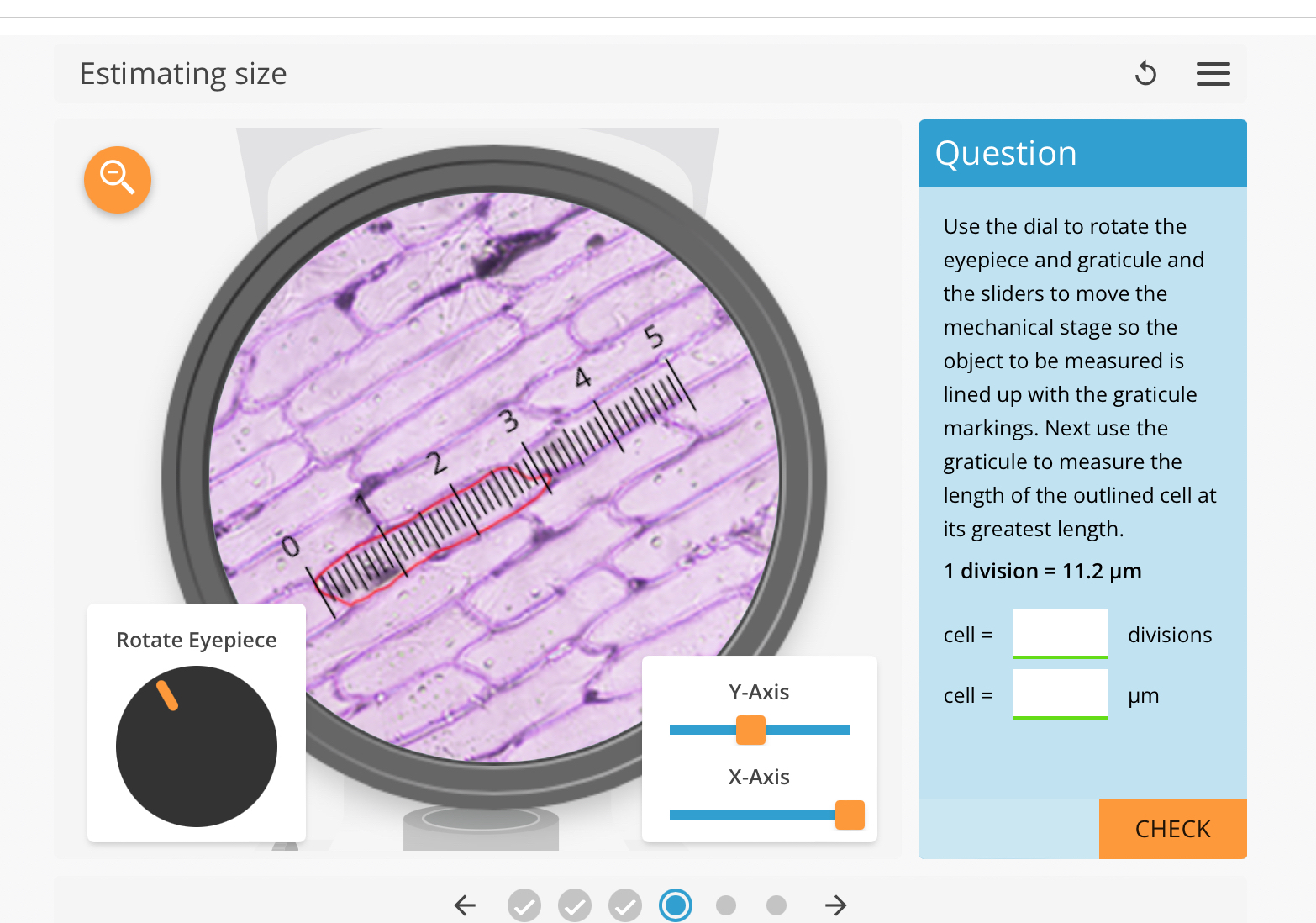 Solved QuestionUse the dial to rotate the eyepiece and | Chegg.com