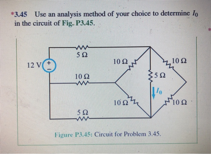 Solved *3.45 Use an analysis method of your choice to | Chegg.com
