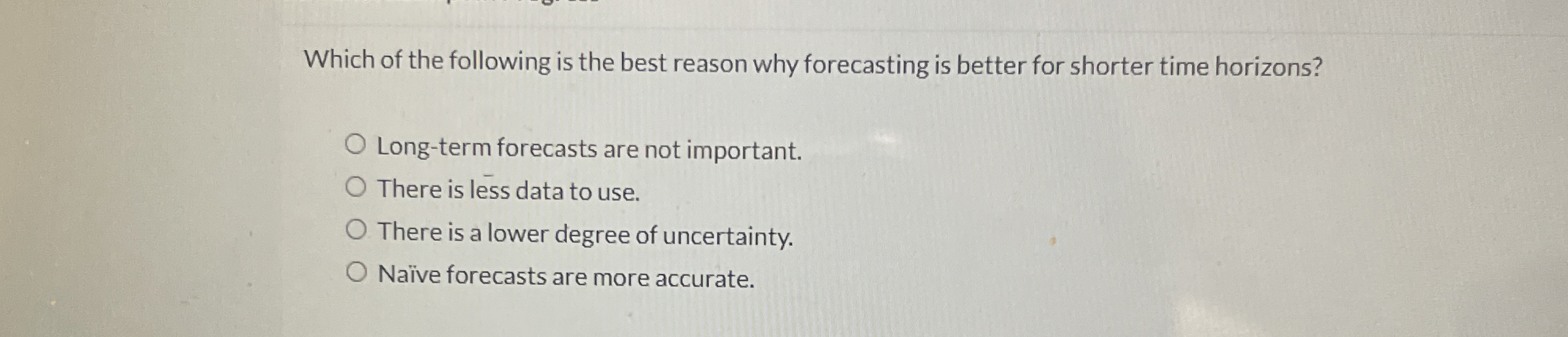 Solved Which of the following is the best reason why | Chegg.com