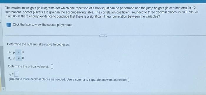 Solved The maximum weights (in kilograms) for which one | Chegg.com
