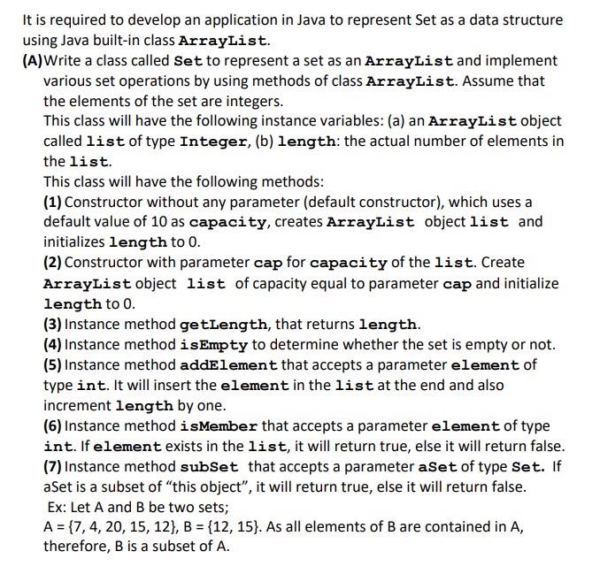 Solved is required to develop an application in Java to | Chegg.com