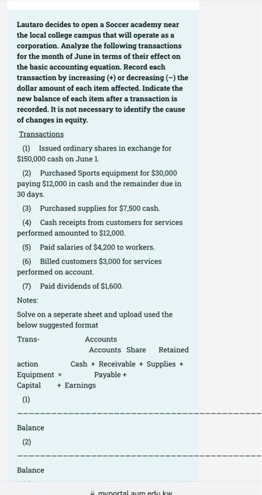 Solved Lautaro decides to open a Soccer academy near the | Chegg.com