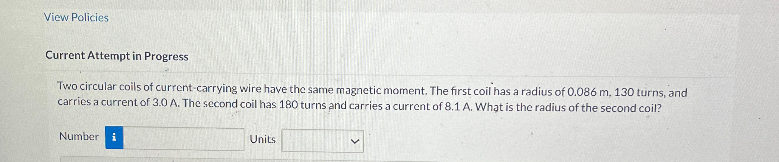 Solved View PoliciesCurrent Attempt in ProgressTwo circular | Chegg.com
