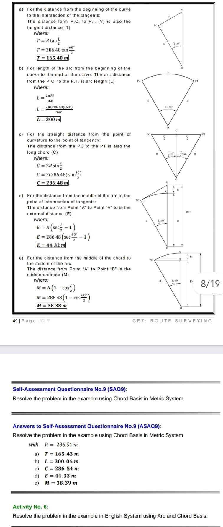 Solved Formulas of Simple Curve: Example 1: A simple curve | Chegg.com