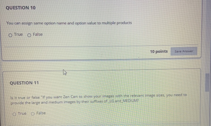Solved QUESTION 10 You can assign same option name and | Chegg.com