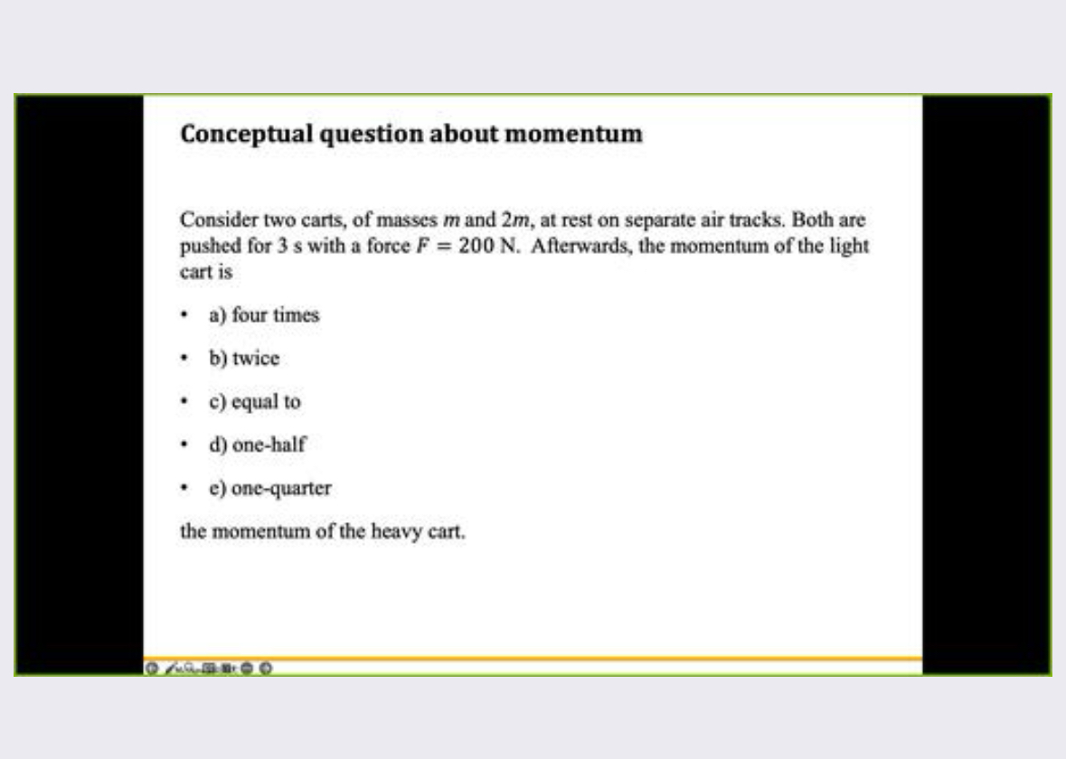 Solved Conceptual question about momentumConsider two carts, | Chegg.com