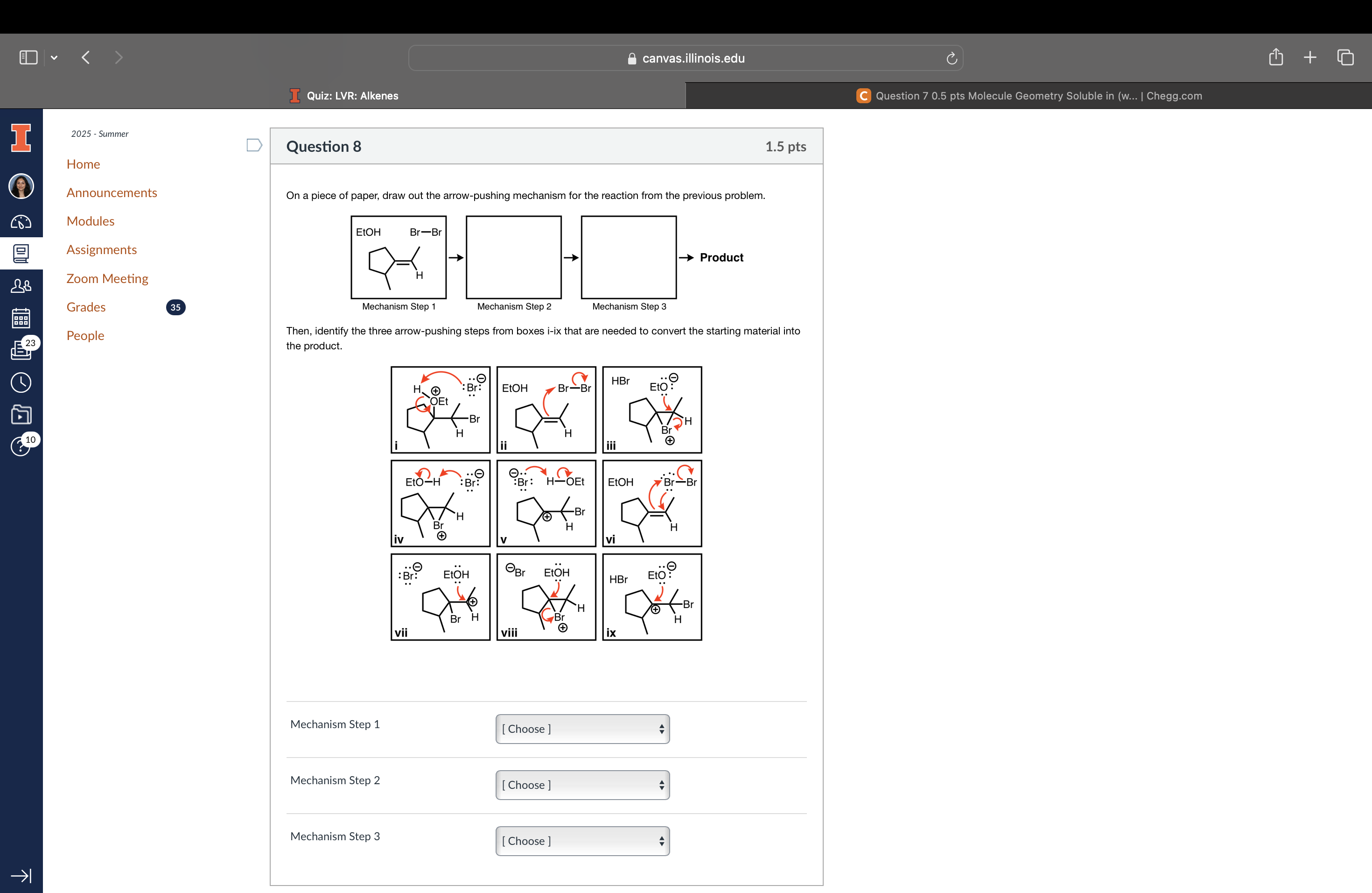 canvas.illinois.eduQuiz: LVR: AlkenesC Question 70.5 | Chegg.com