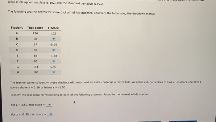 Solved 4. Transforming X values into z-scores S In | Chegg.com