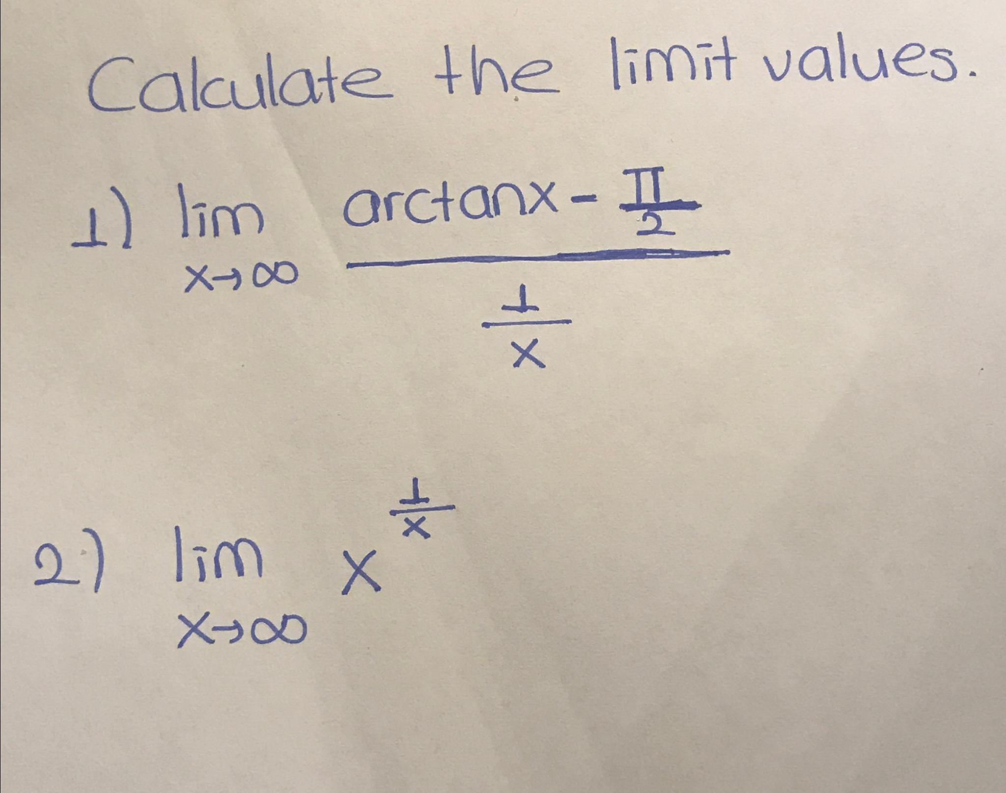 Solved Calculate limit values | Chegg.com
