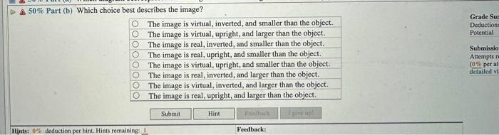 (4\%) Problem 14: An object is placed in front of a | Chegg.com