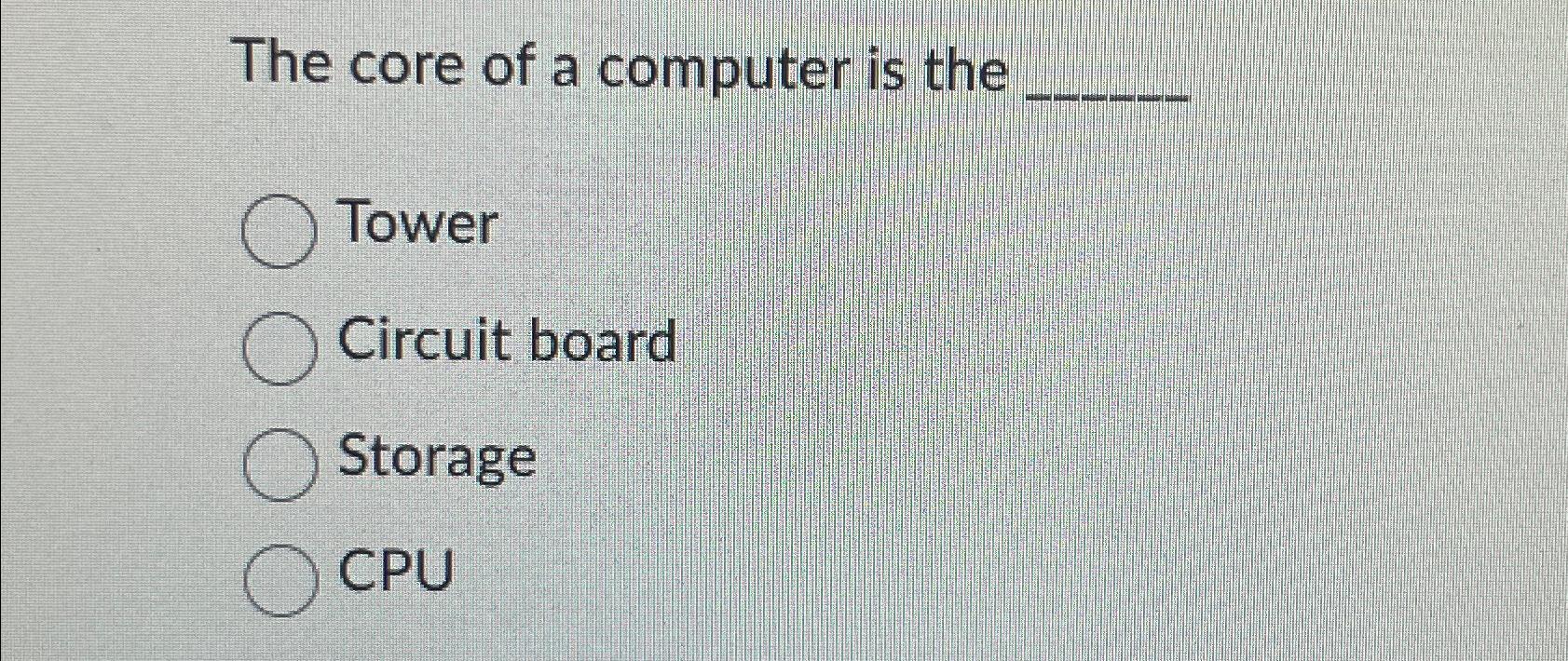Solved The core of a computer is theTowerCircuit | Chegg.com