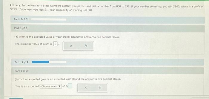 Solved Lottery: in the New York State Numbers Lottery, you | Chegg.com