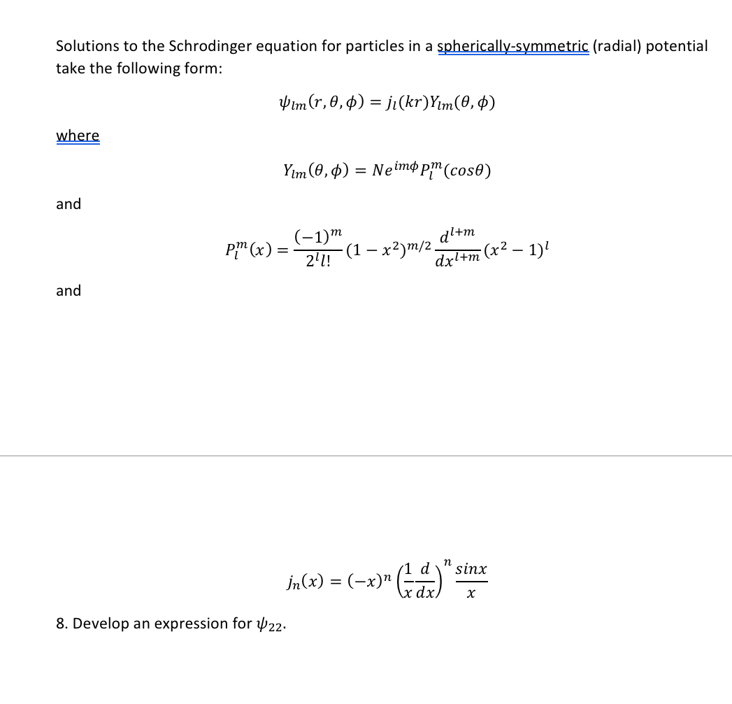Solved Solutions to the Schrodinger equation for particles | Chegg.com