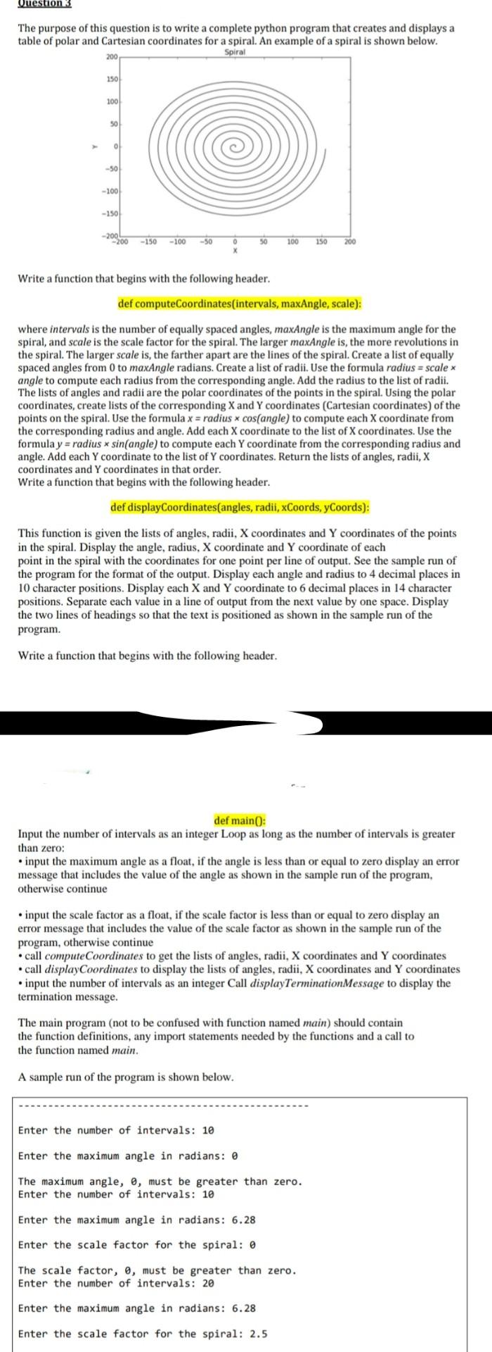 Solved The purpose of this question is to write a complete | Chegg.com