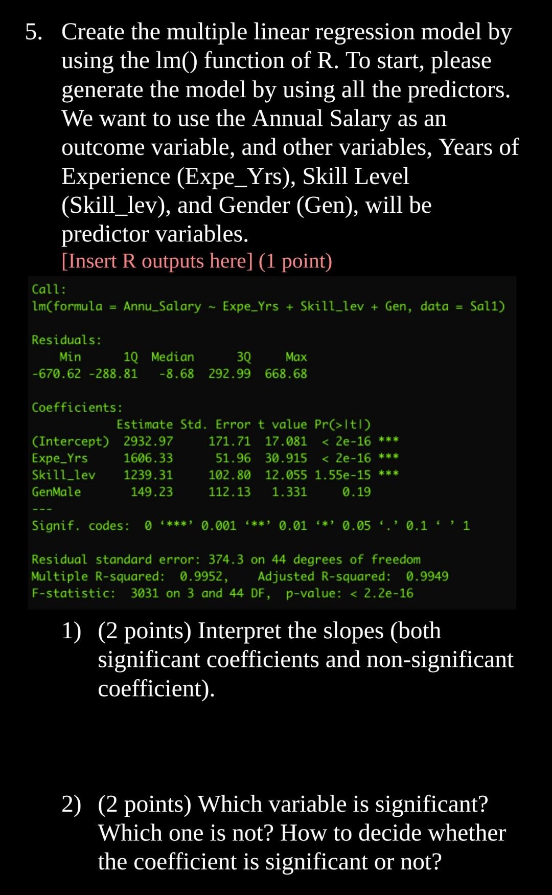 Solved 1. Using the head() and tail() function, check the | Chegg.com