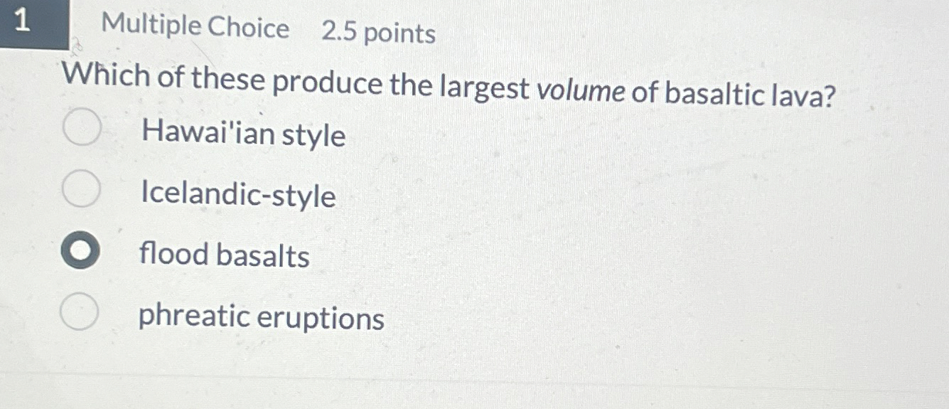 Solved 1Multiple Choice2.5 ﻿pointsWhich of these produce the | Chegg.com
