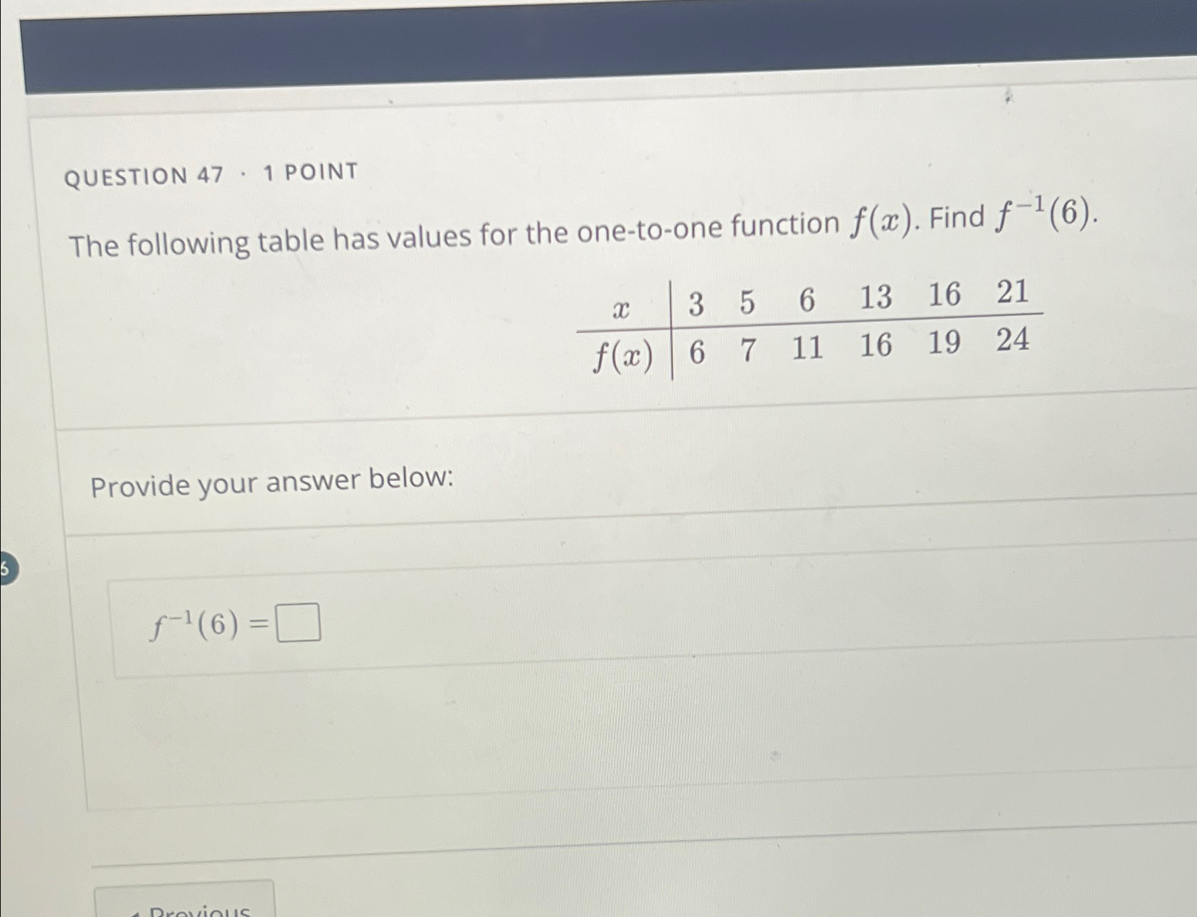 Solved QUESTION 47 - 1 POINTThe following table has values | Chegg.com Solved QUESTION 47 - 1 POINTThe following table has values | Chegg.com
