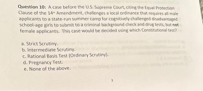A case before the U.S. Supreme Court, citing the | Chegg.com