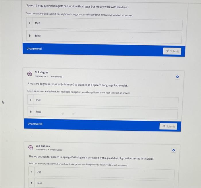 Solved Speech Language Pathologists can work with all ages | Chegg.com