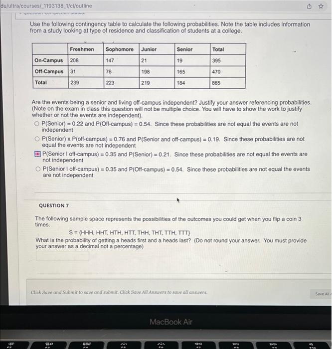 Solved Use the following contingency table to calculate the | Chegg.com