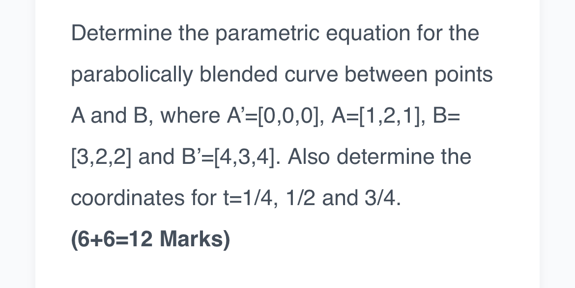 Solved Determine the parametric equation for | Chegg.com