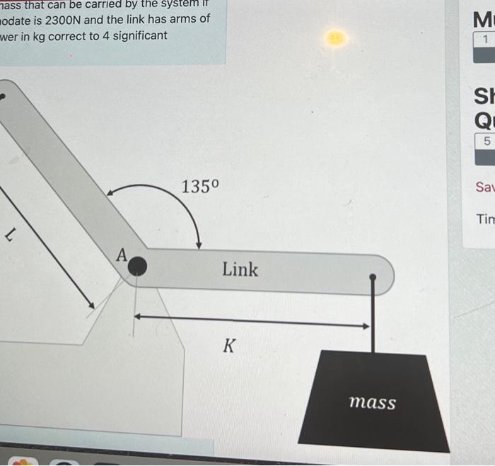 Solved In the following figure, determine the maximum mass | Chegg.com