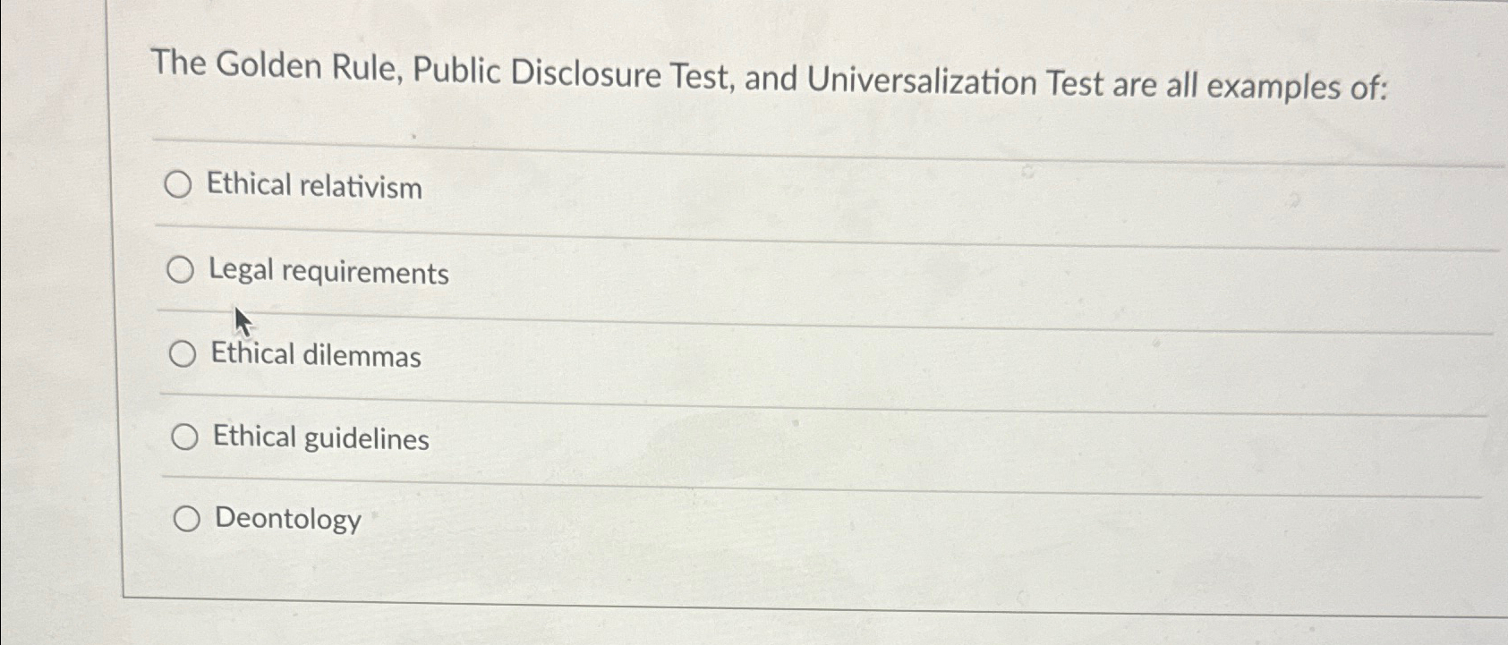 Solved The Golden Rule, Public Disclosure Test, and | Chegg.com