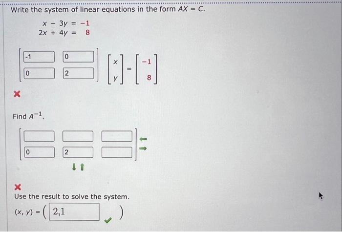 Solved Write the system of linear equations in the form | Chegg.com
