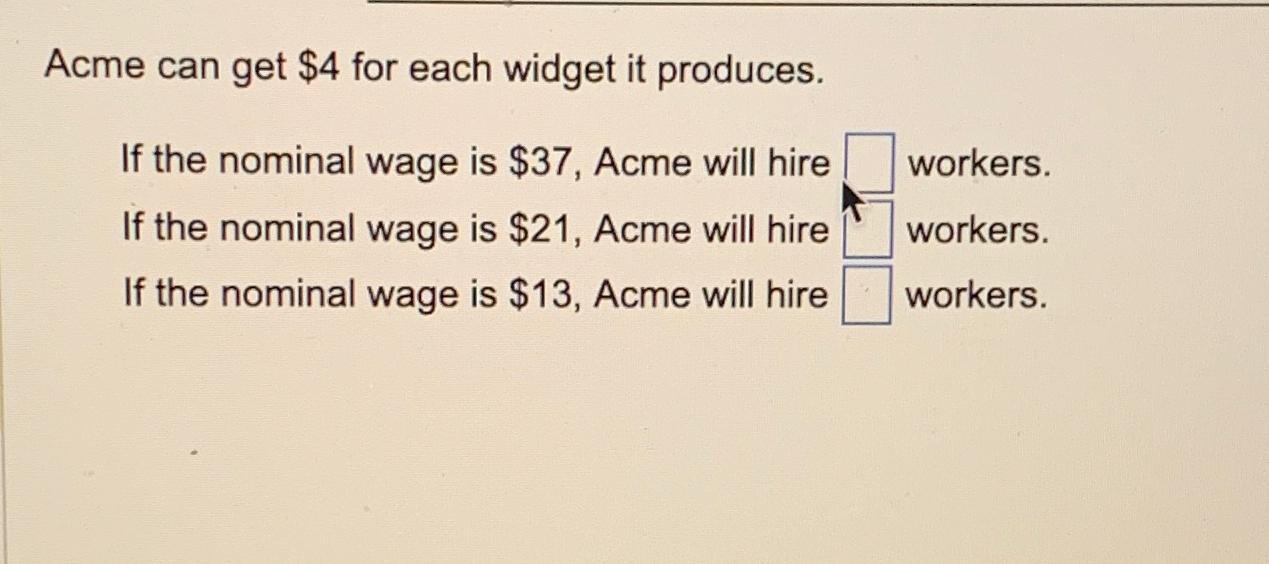 Solved Acme can get $4 ﻿for each widget it produces.If the | Chegg.com