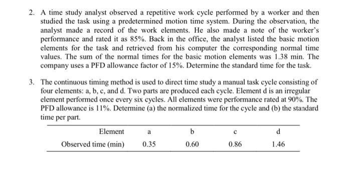 Solved THERBLIG: A therblig is a basic motion element, the | Chegg.com