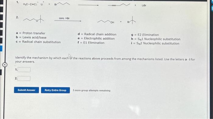 Solved Identify the mechanisms by which each of the | Chegg.com