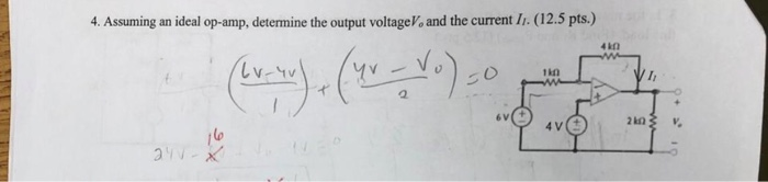 Solved 4. Assuming an ideal op-amp, determine the output | Chegg.com