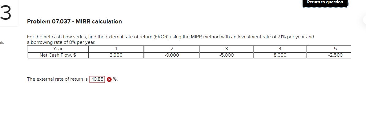 Solved Problem 07.019 - ﻿IRR of permanent investmentAloma, a | Chegg.com