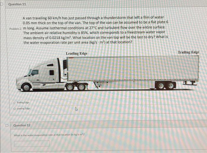 Solved A van traveling 60 km/h has just passed through a | Chegg.com