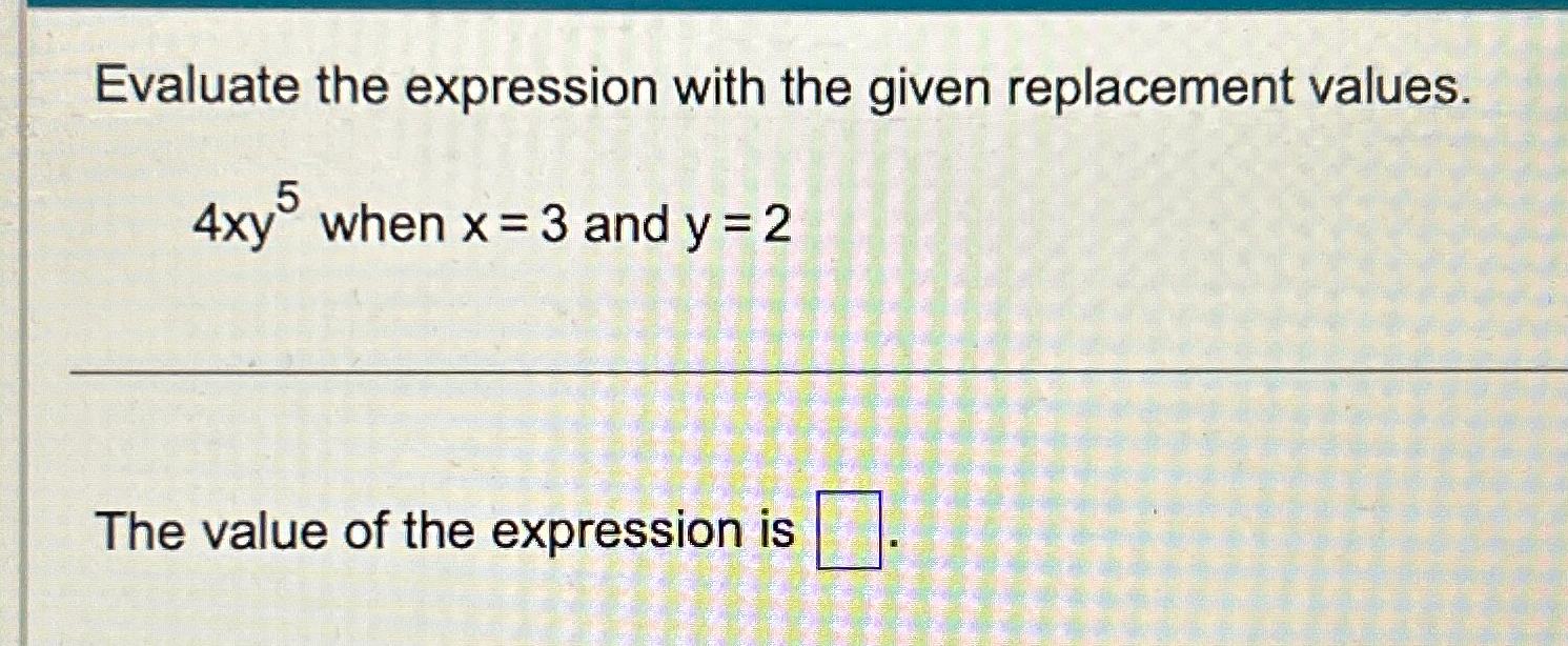 Solved Evaluate the expression with the given replacement | Chegg.com