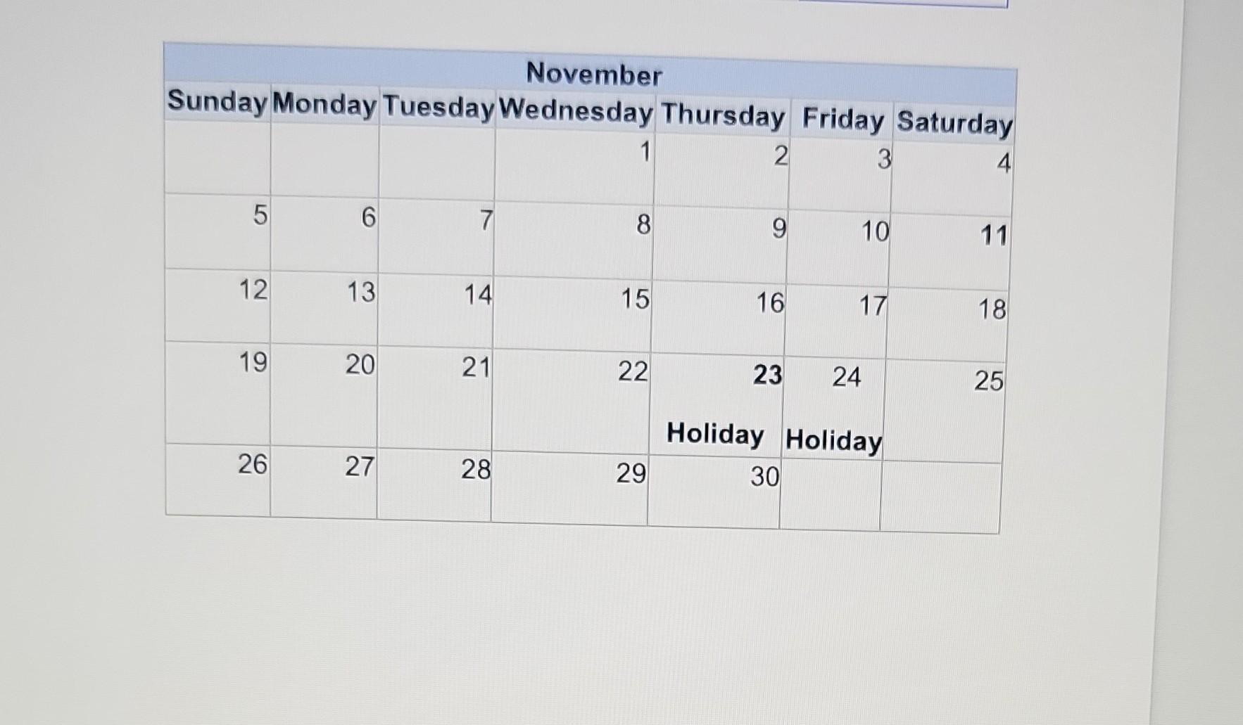 Use the calendars below to determine the due dates | Chegg.com