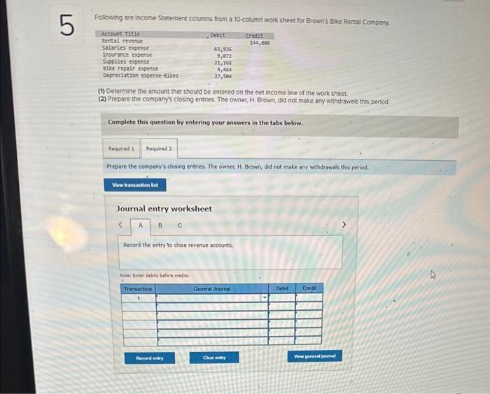 Solved (1) Determine the amount that should be entered on | Chegg.com