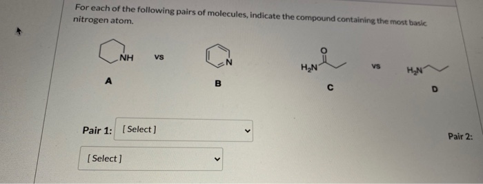 Solved For each of the following pairs of molecules, | Chegg.com