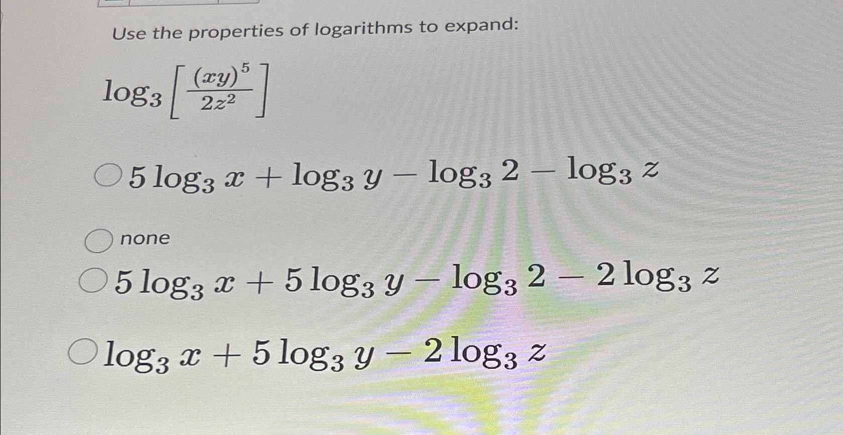 Solved Use the properties of logarithms to | Chegg.com