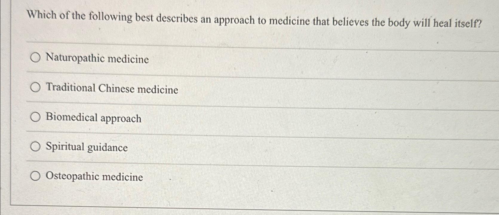 Solved Which of the following best describes an approach to | Chegg.com
