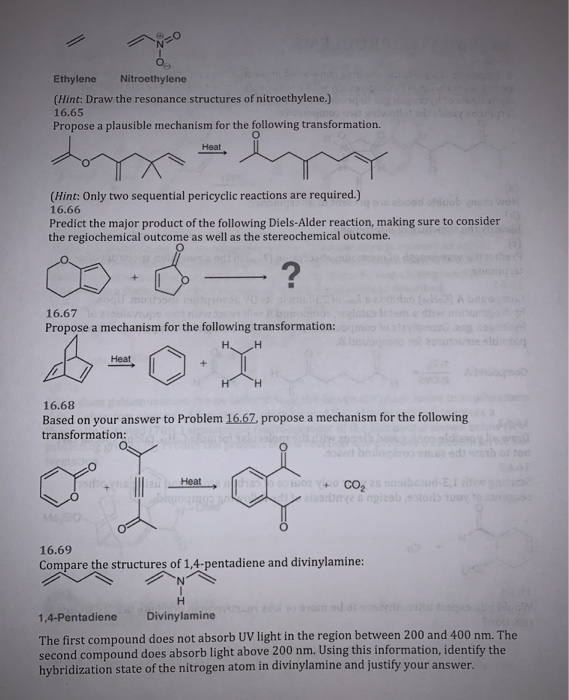 Solved о Ethylene Nitroethylene (Hint: Draw the resonance | Chegg.com