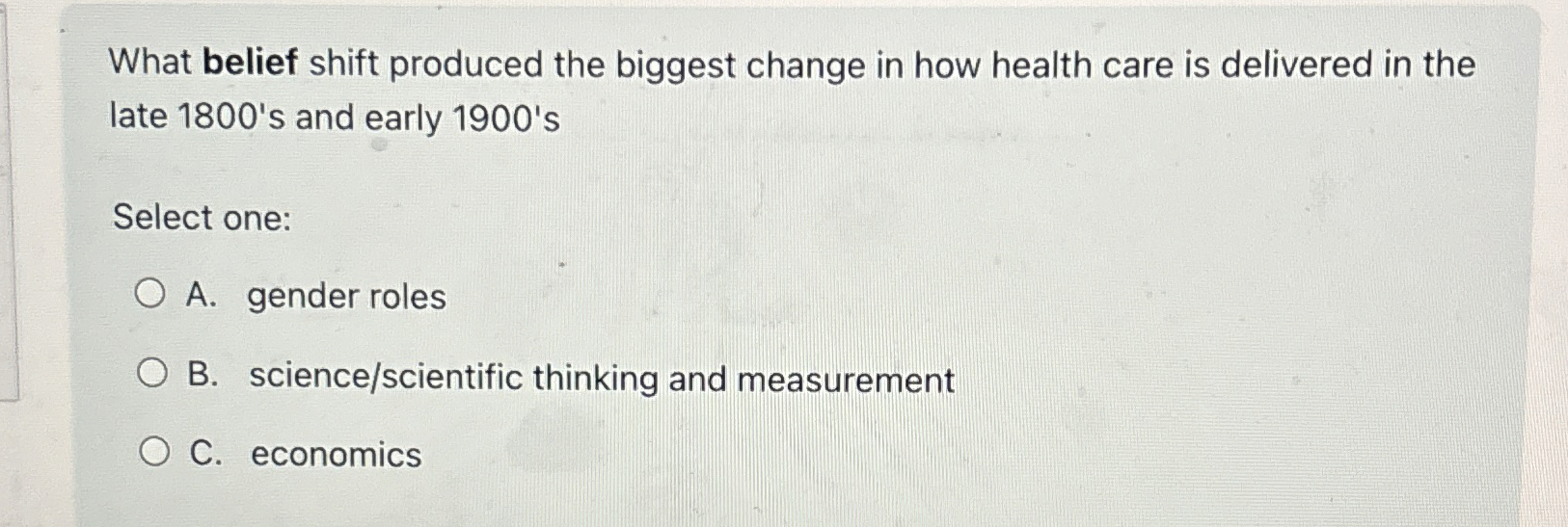 Solved What belief shift produced the biggest change in how | Chegg.com