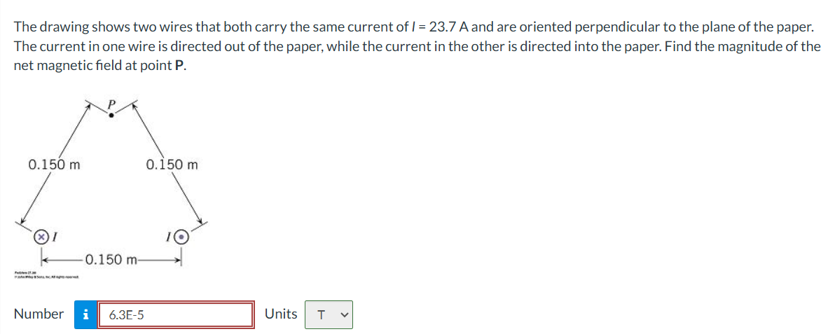 Solved The drawing shows two wires that both carry the same | Chegg.com