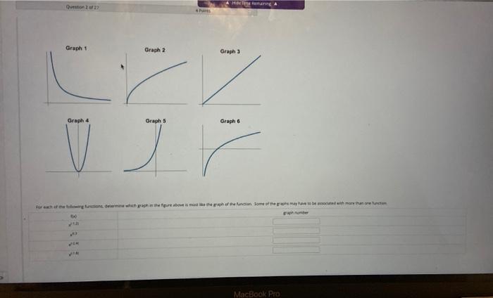 Solved Cuestion 2 af 27 4 points Graph 1 Graph 2 Graph 3 Ca | Chegg.com