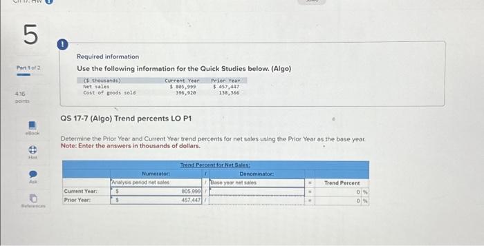 5 Part 1 of 2 4.16 points eBook Hint Ask References ! | Chegg.com