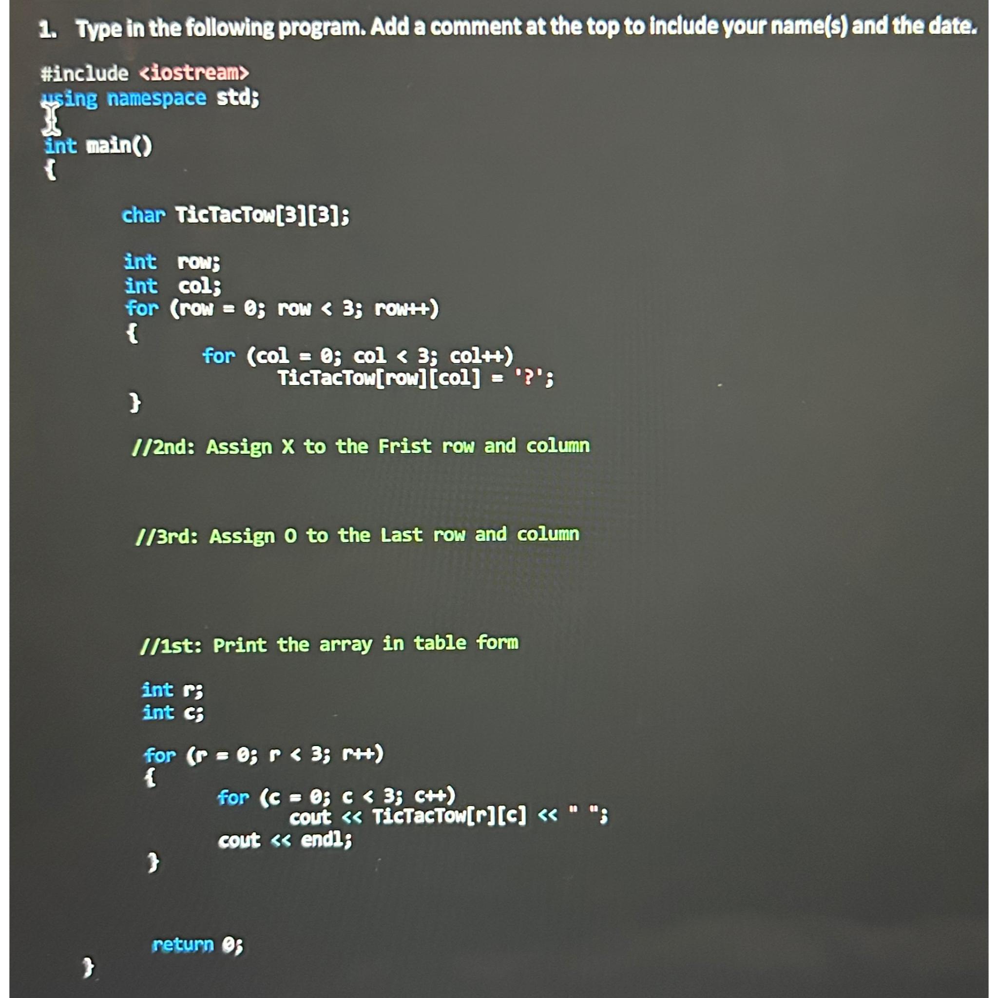 Solved Add the following steps below to the original code | Chegg.com